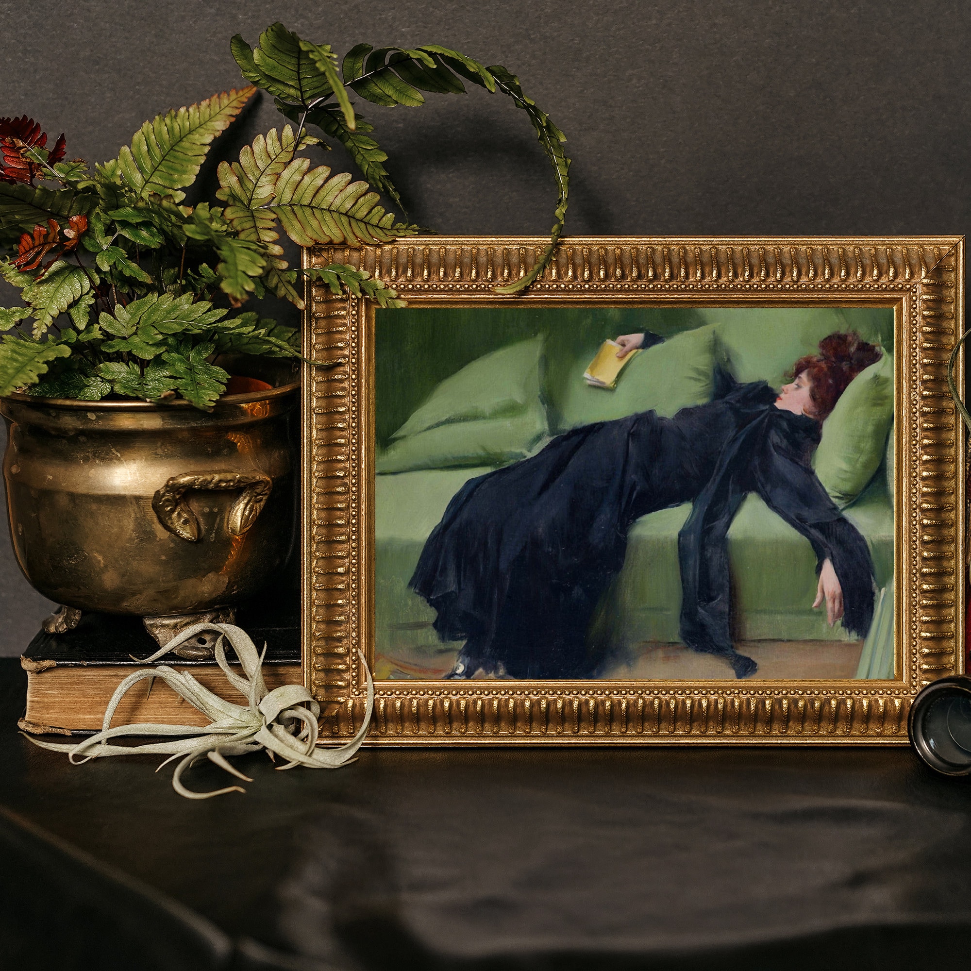 Decadent Young Woman After the Dance by Roman Casas 1899 Antique Famous ...