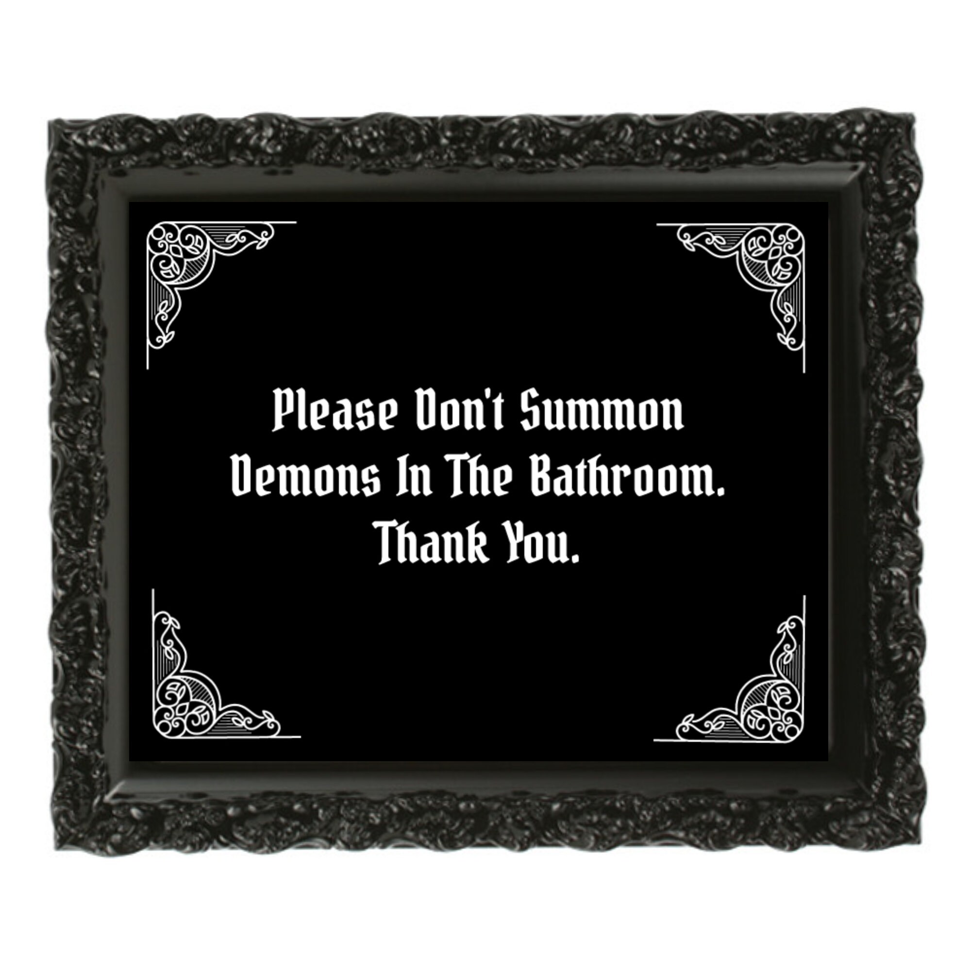 Dont Summon Demons. Summon Demons. Goth Housewarming Gift. Whimsical ...