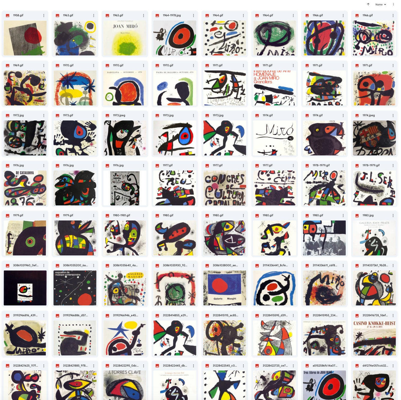 JOAN MIRO 128+ Poster Set, Joan Miro Poster, Vintage Art Exhibition ...