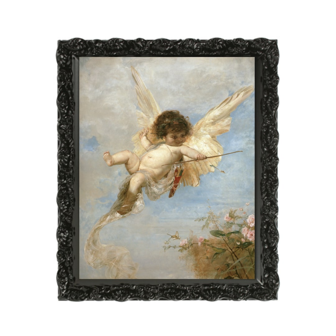 Cupid Fine Art Print, Wall Art, Cupid of Love, Cute Angel, Bow and ...