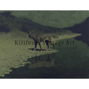 Abstract Wolf Art Print - Modern Digital Download, Printable Wildlife ...
