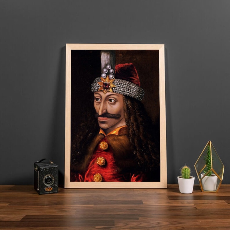 Vlad the Impaler Art Print Gothic Digital Download, Historical Wall Art ...