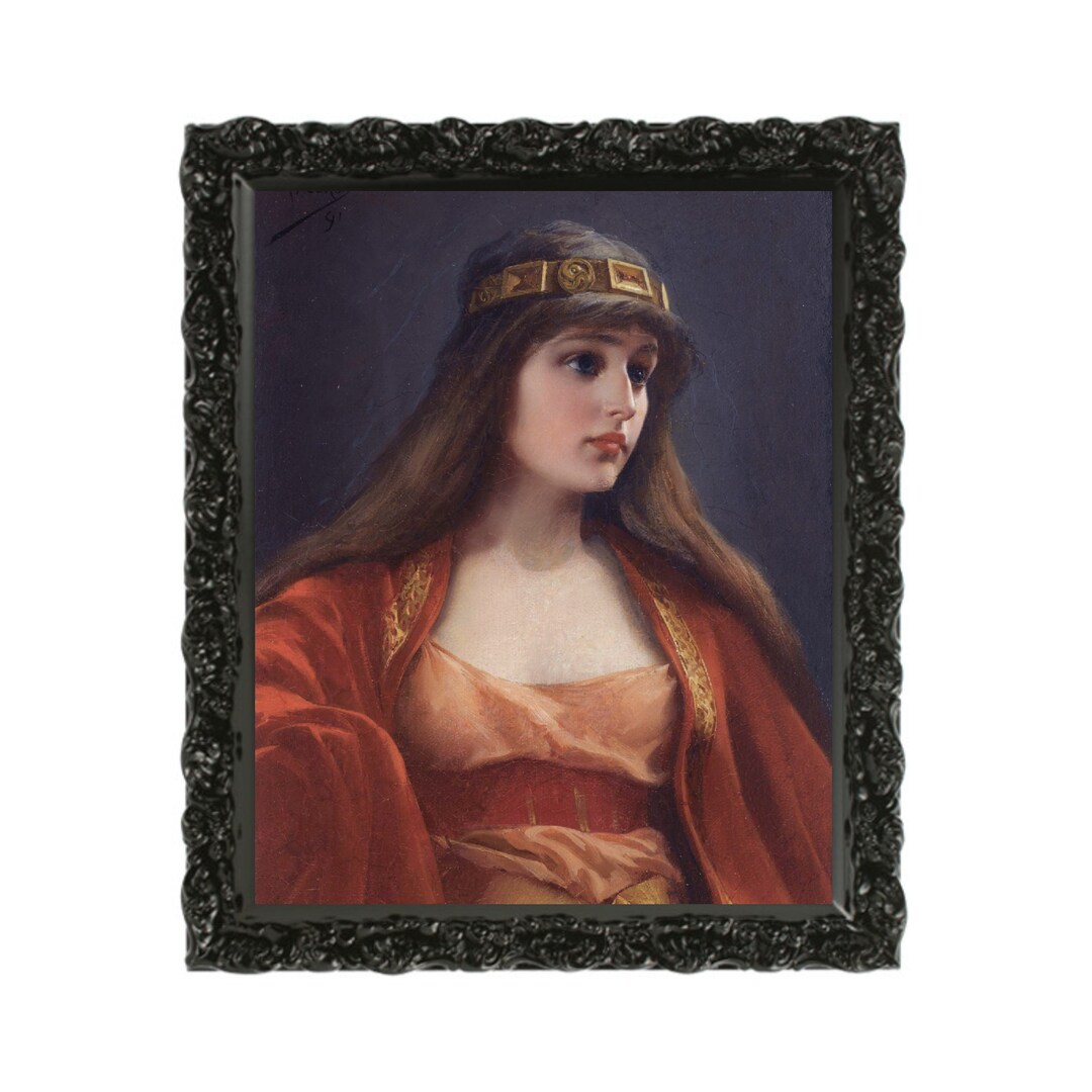 Sad Princess Print, Contemporary Digital Art, Gilded Age Baroque ...