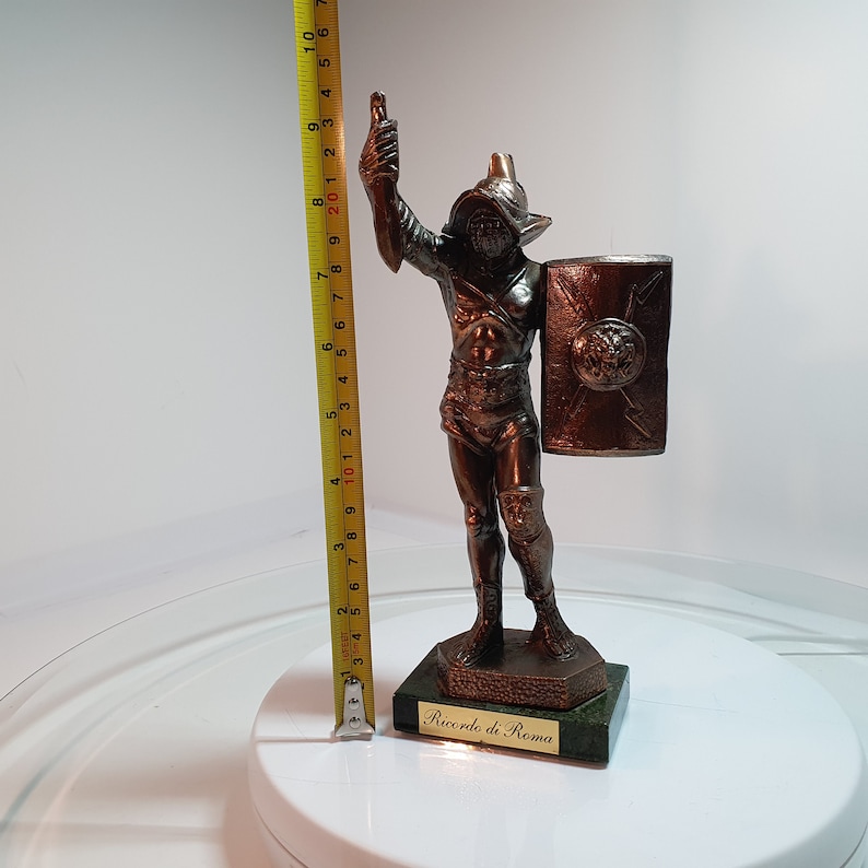 Antique Copper Roman Gladiator Spartacus Statue on Marble Base - Etsy