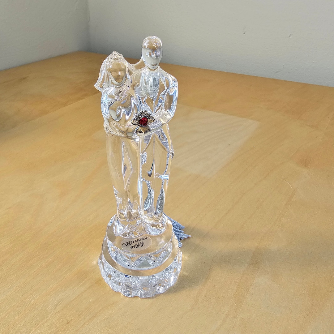 Lenox Full Lead Crystal Figurine Ornament Bride and Groom Czech Made - Etsy
