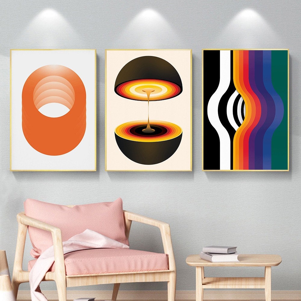 Retro 60s 70s Op Art Vintage Posters Curved Air Supernova Canvas ...