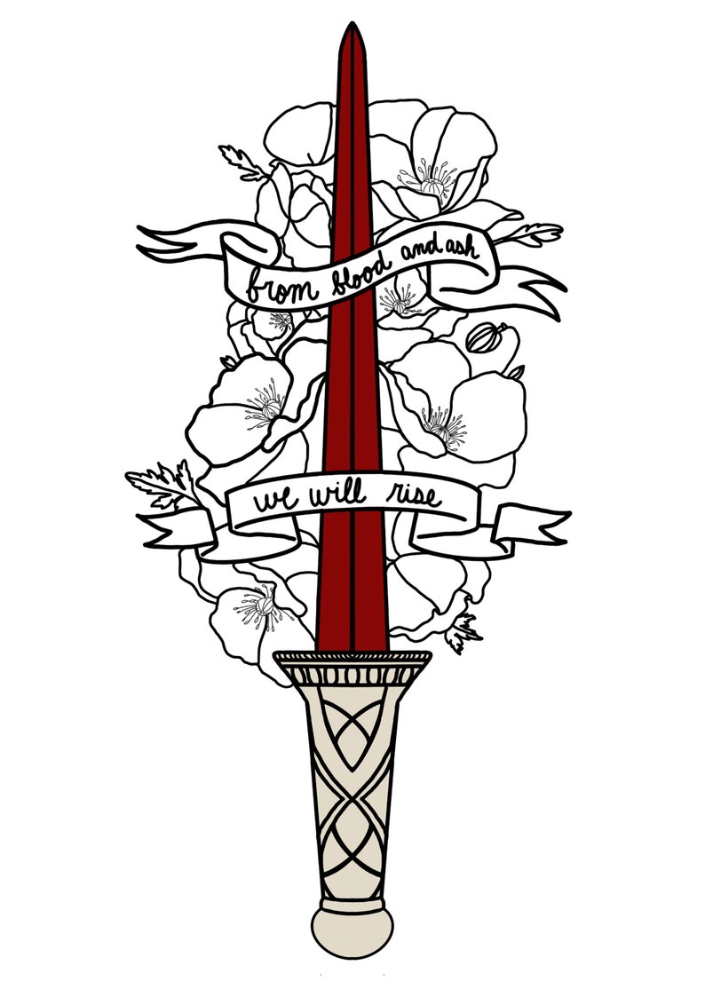 We Will Rise Digital Art Print From Blood and Ash FBAA Fanart Bookish ...
