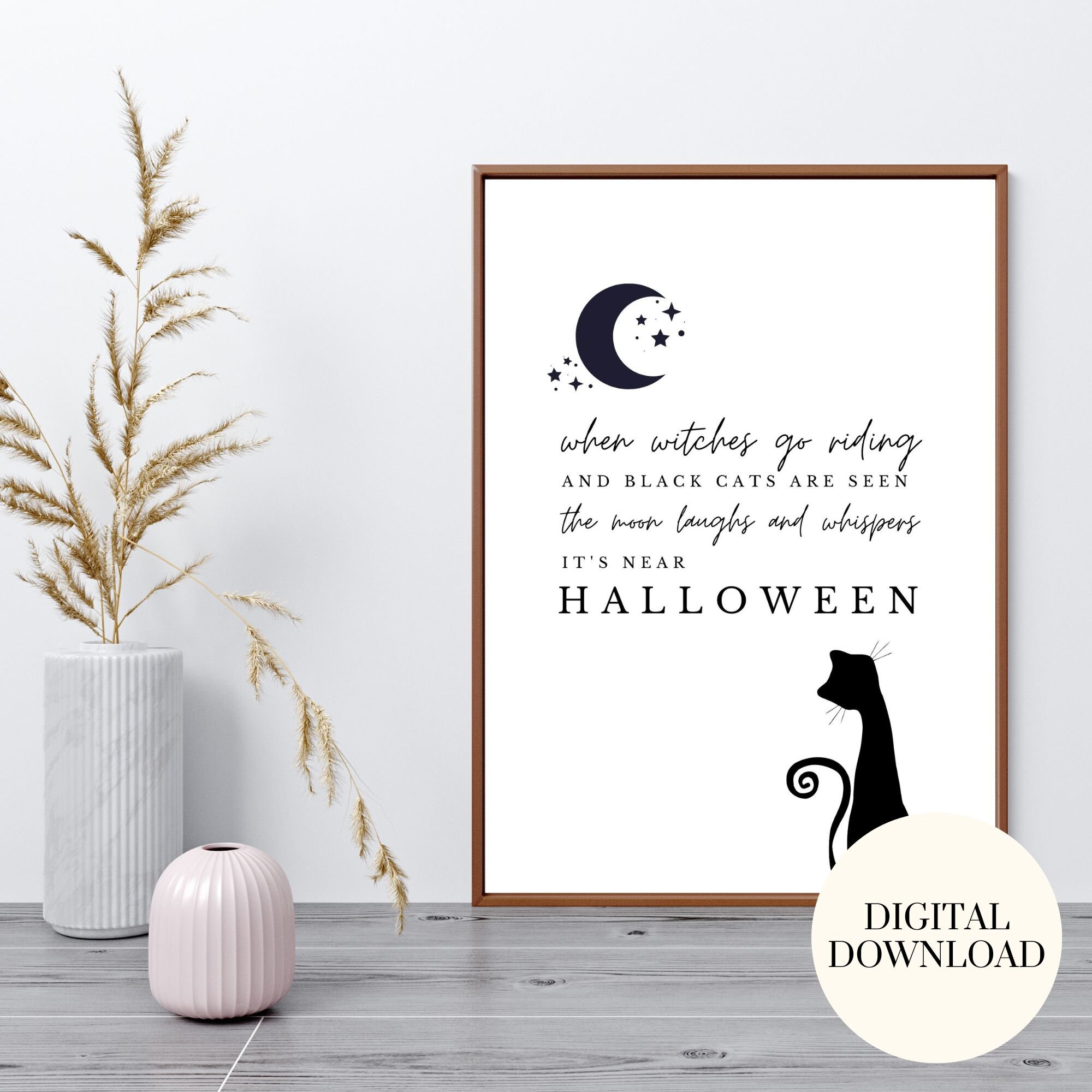 Halloween Mega Bundle Printable Black and White Halloween Prints ...