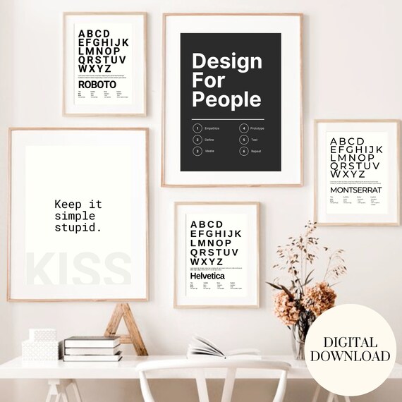 Set Of 5 Ux Posters Journalism Graphic Design Posters Etsy