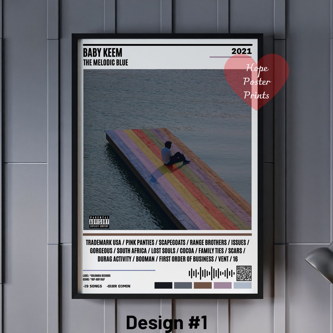 Baby Keem Poster, Baby Keem the Melodıc Blue Album Poster, Baby Keem Print, Baby Keem Decor ...