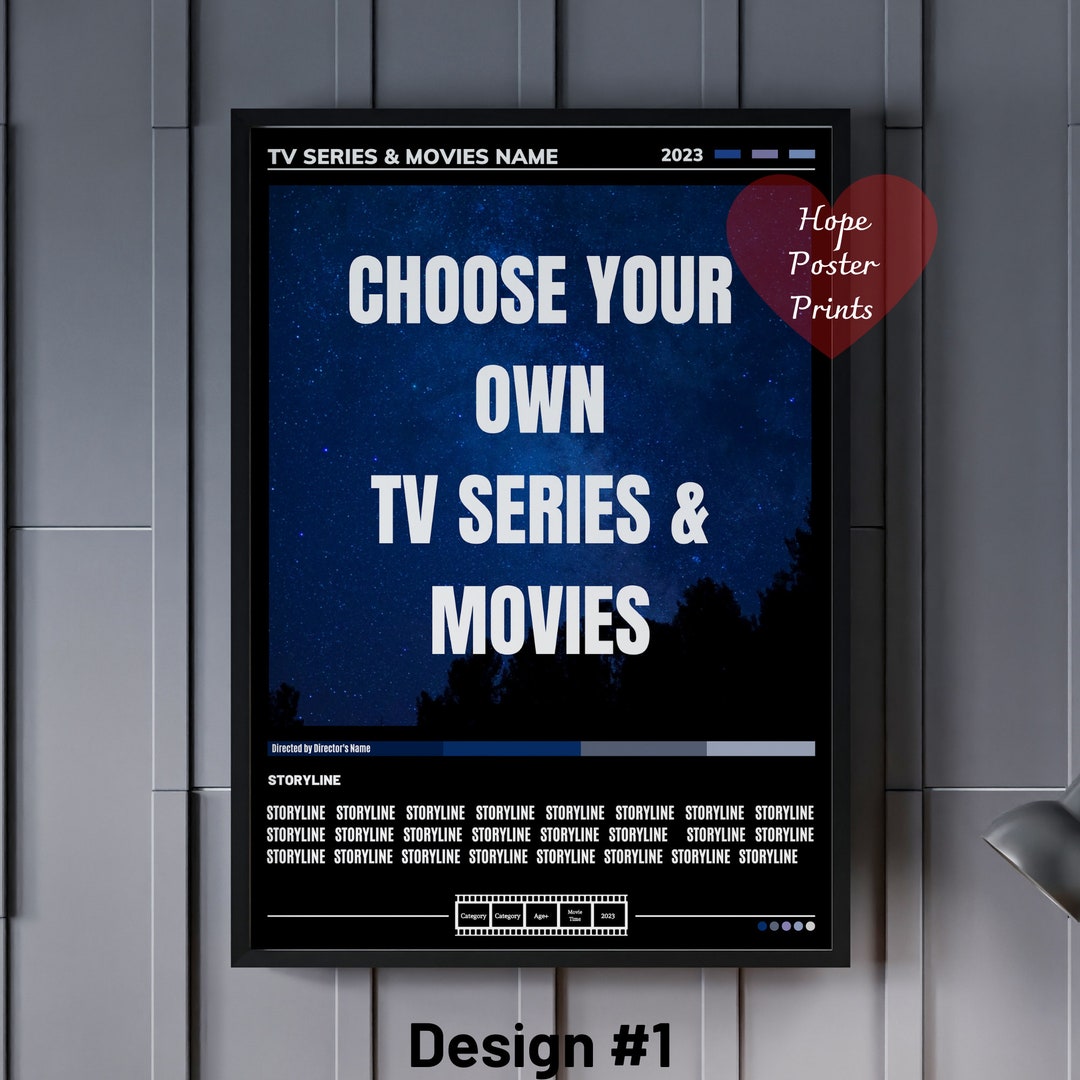 Custom Movie / Series Poster, Custom Poster Print, Customize Movie ...
