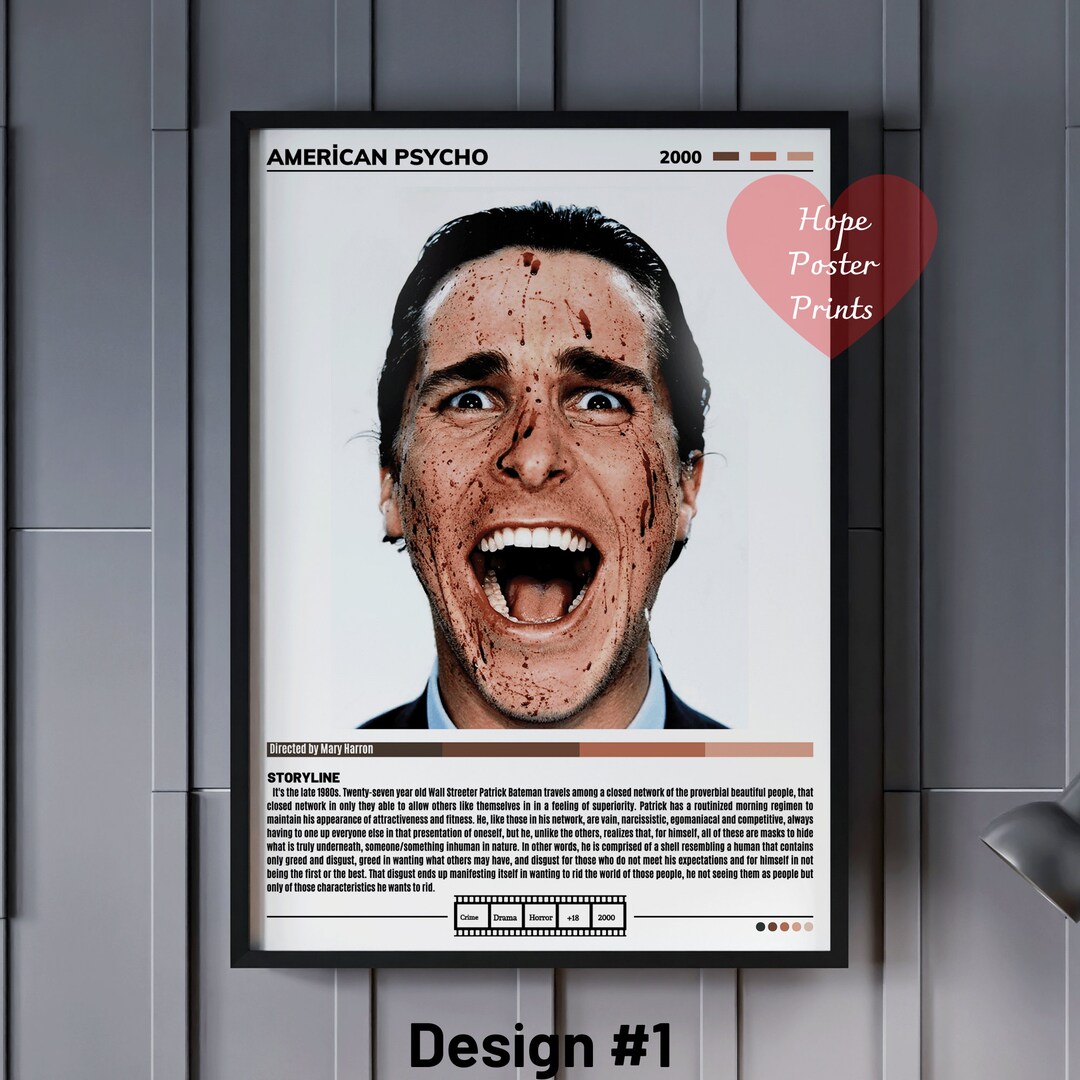 American Psycho Poster American Psycho 5 Different Poster - Etsy