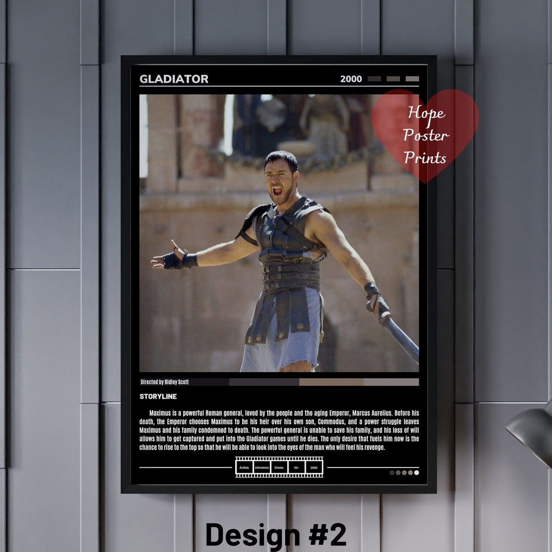 Gladiator Poster, Gladiator Print, Gladiator Decor, Gladiator Art ...