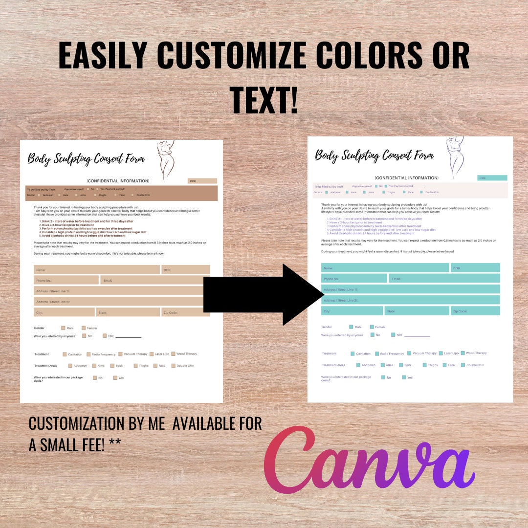 BODY SCULPTING Medical & Consent Forms - Etsy