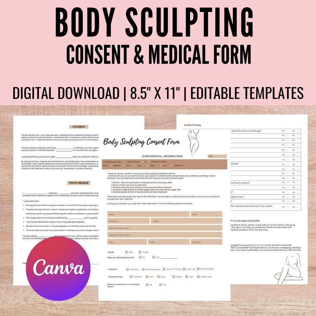 BODY SCULPTING Medical & Consent Forms - Etsy