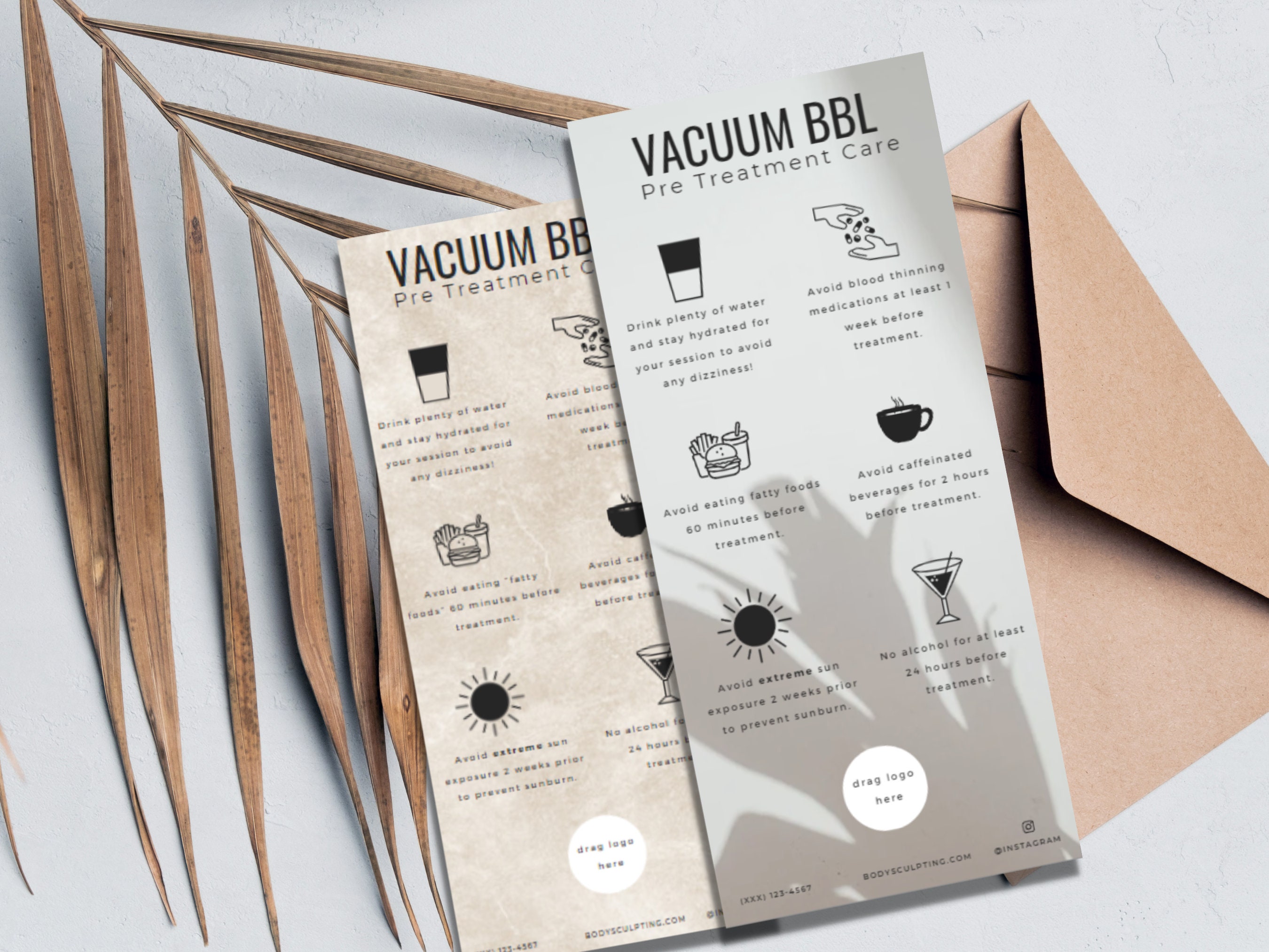 VACUUM BBL Pre & Post Care Template | Editable Body Contouring ...