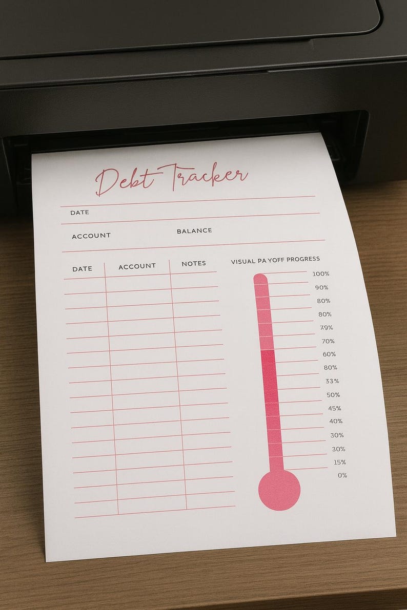 Debt Payoff Tracker | Printable Debt Snowball Worksheet | Digital ...