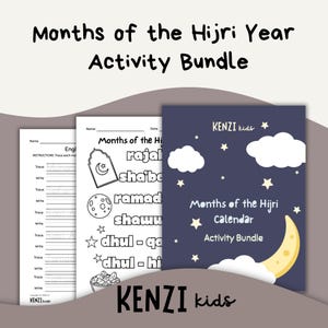 Hijri Calendar Worksheets, Islamic Months Activity Sheet for Kids ...