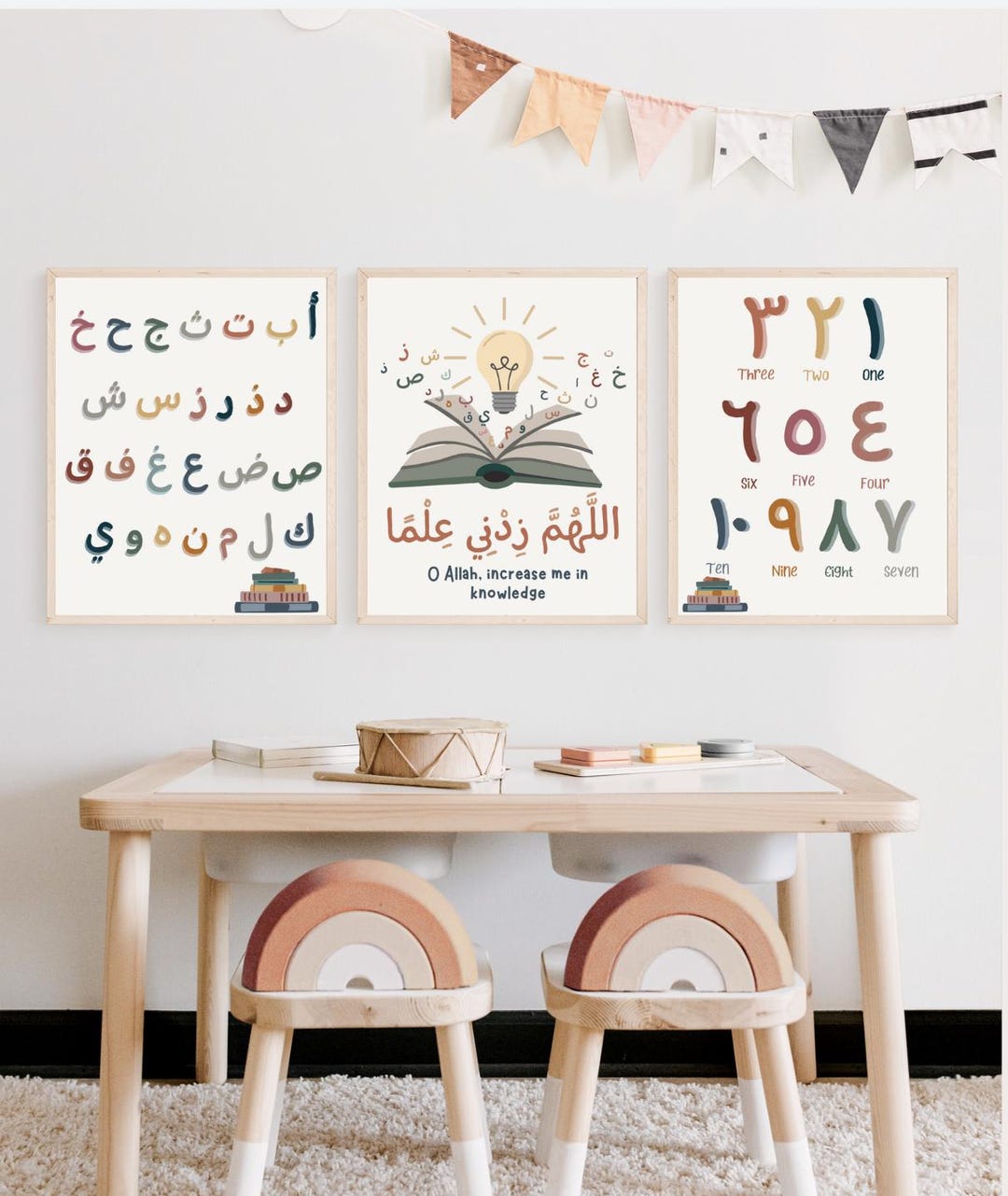 Islamic Kids Wall Art, Islamic Nursery Wall Art, Muslim Kids Wall Art ...