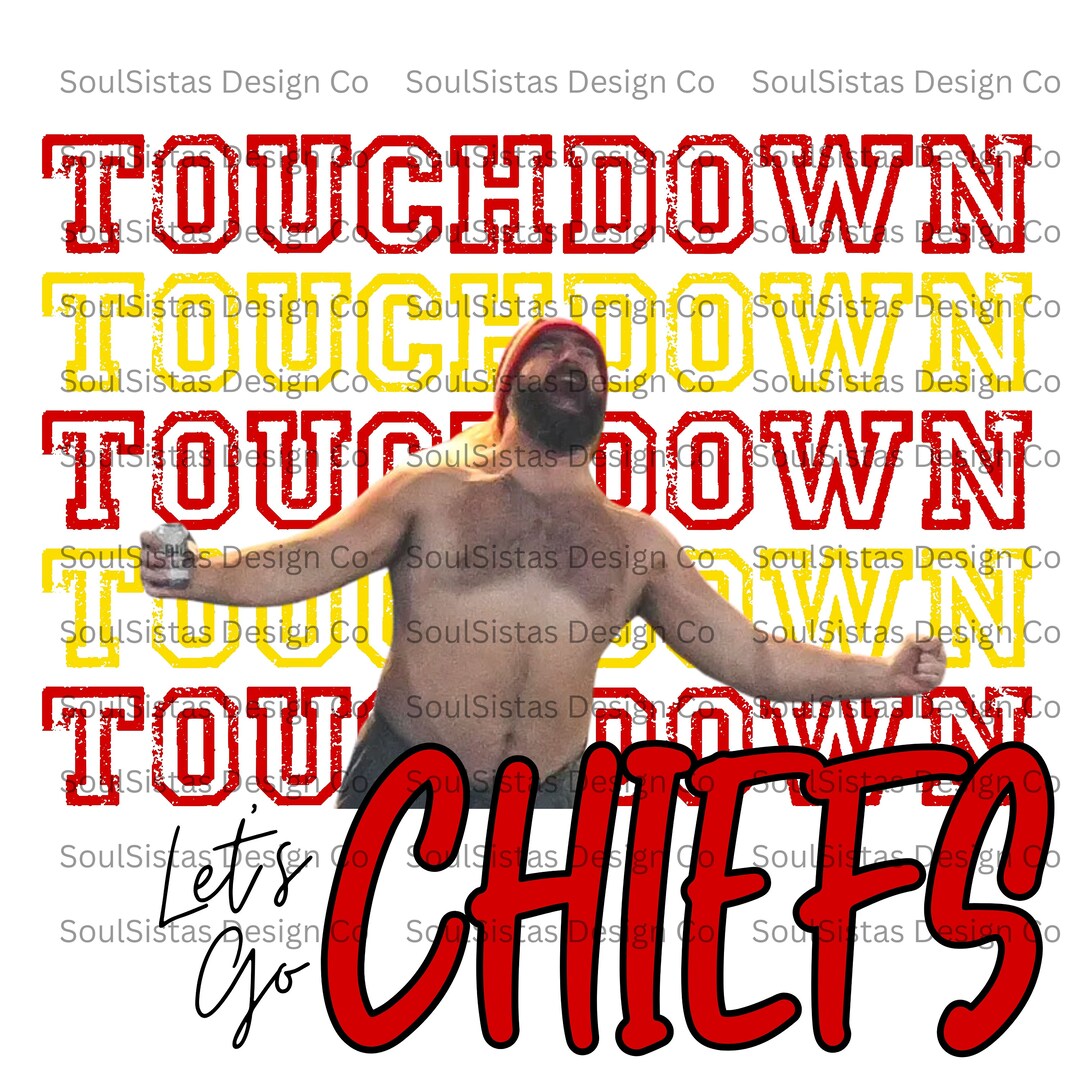 Touchdown Jason Travis Kelce 87 Sublimation Design Png, DTF, Football ...