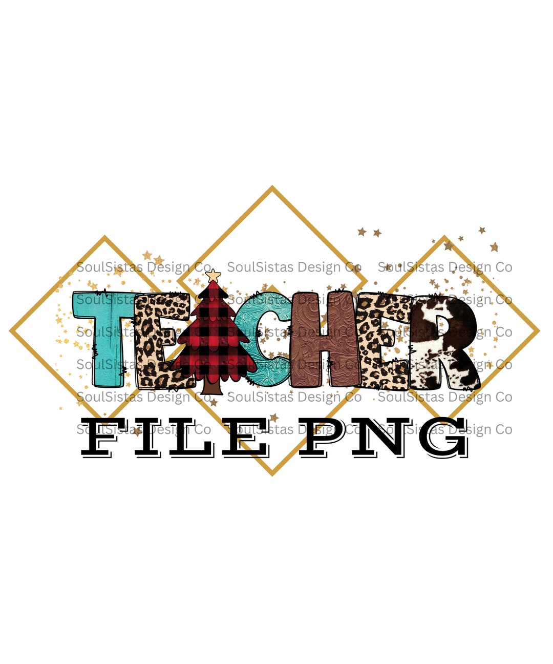 Christmas Teacher PNG, TEACHER With Trees Digital Download Great for ...