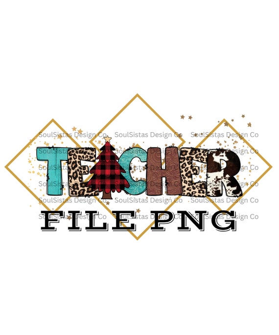 Christmas Teacher PNG TEACHER With Trees Digital Download - Etsy