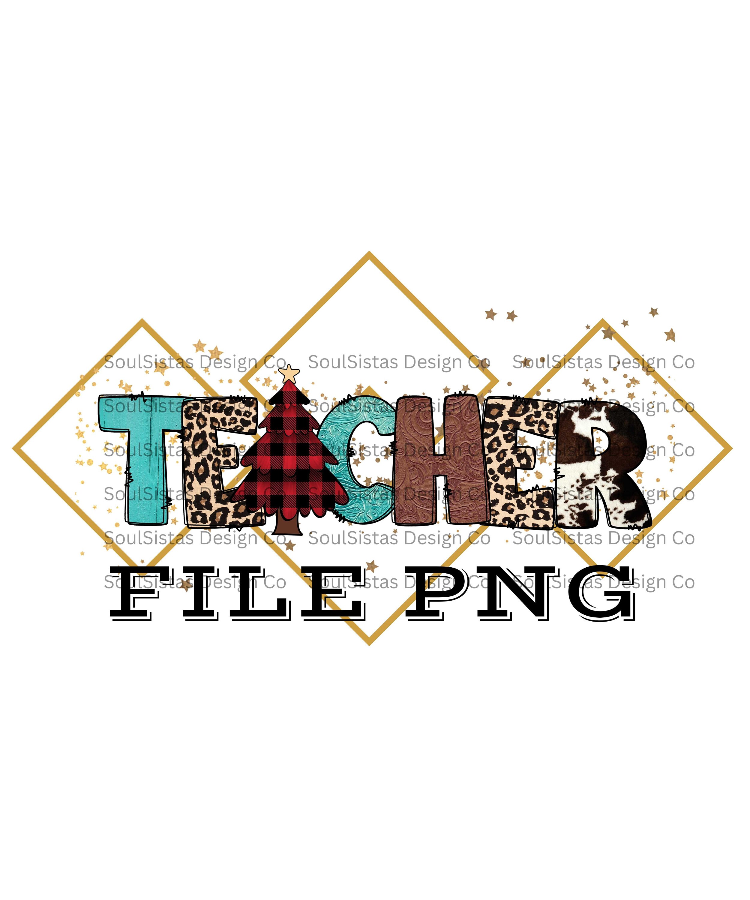 Christmas Teacher PNG, TEACHER With Trees Digital Download Great for ...