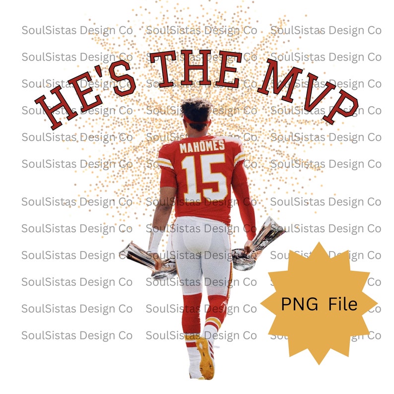 Patrick Mahomes MVP Sublimation Design Png, DTF, Football Png | T ...