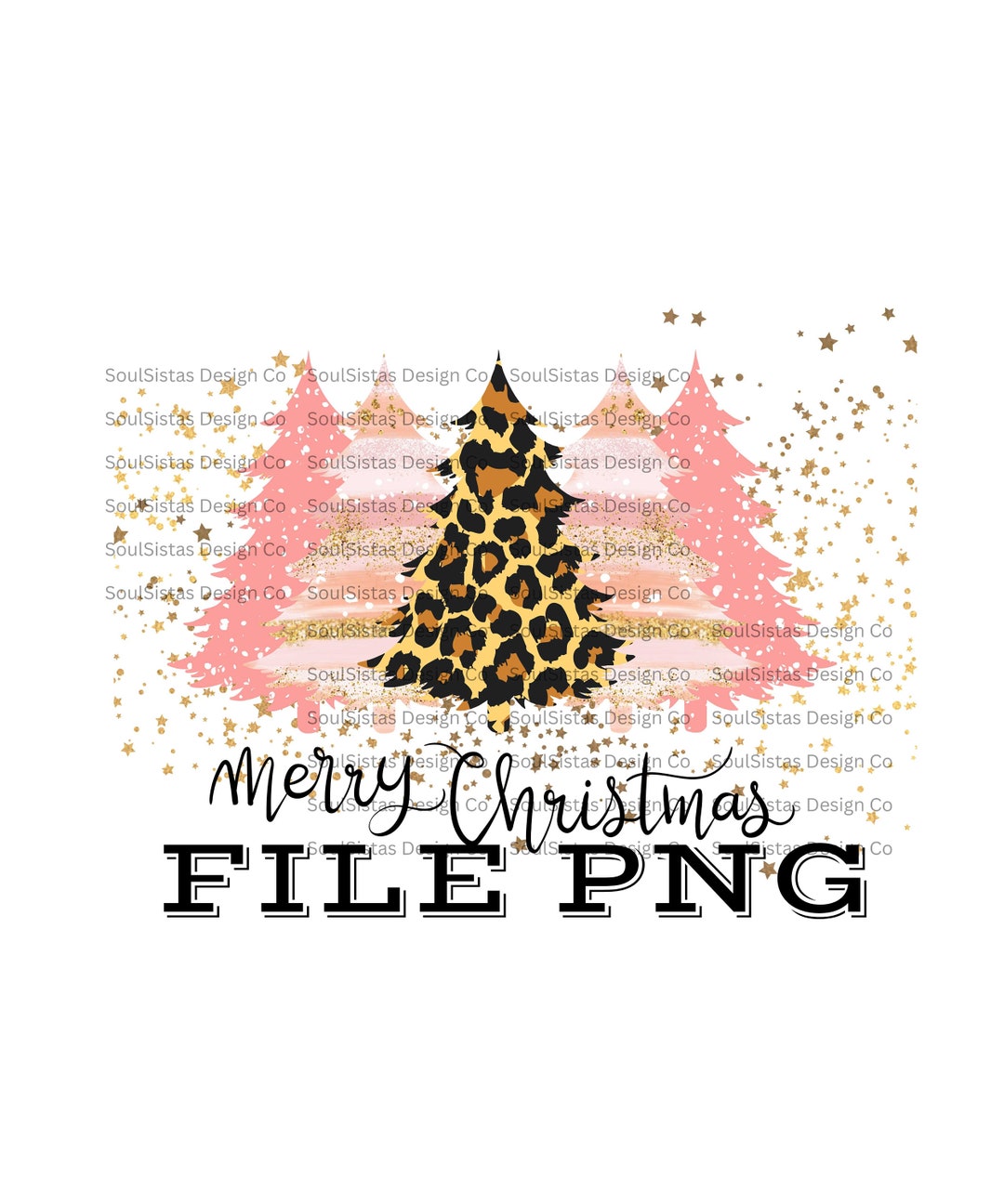Merry Christmas Leopard PNG, Christmas Leopard Trees Image for Shirt ...