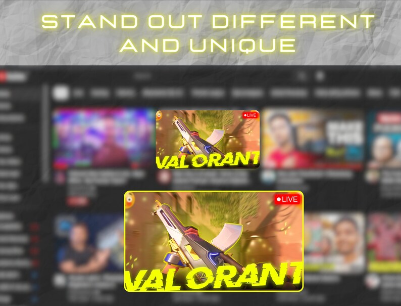 Valorant Youtube Livestream Thumbnails: Gaming Channel Graphics ...