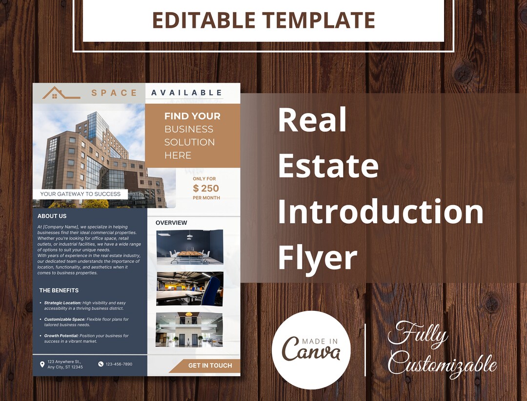 Real Estate Introduction Flyer Template | Business Introduction Flyer ...