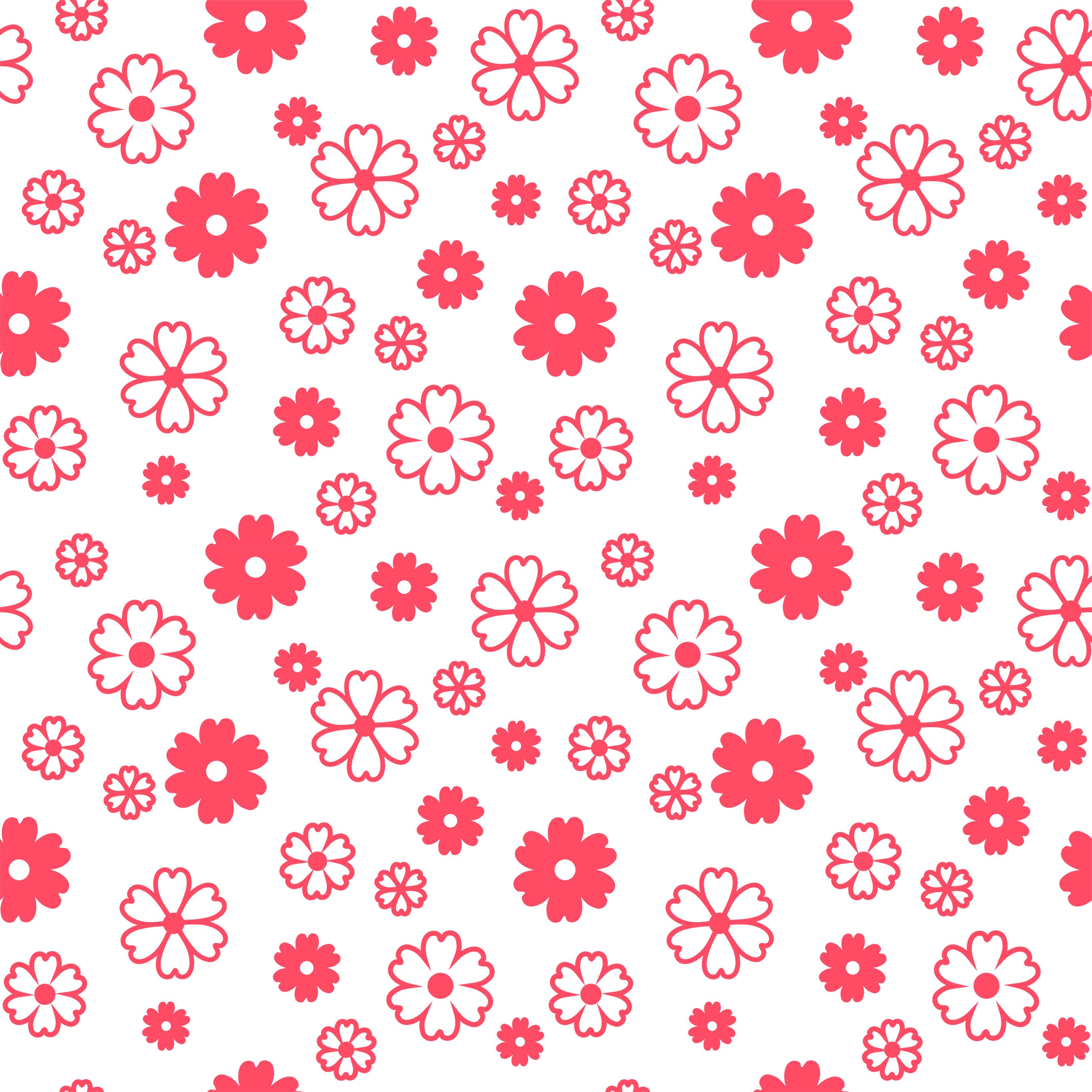 Floral Repeating Daisy PNG, Seamless Pink Daisy File, Valentine Pattern ...
