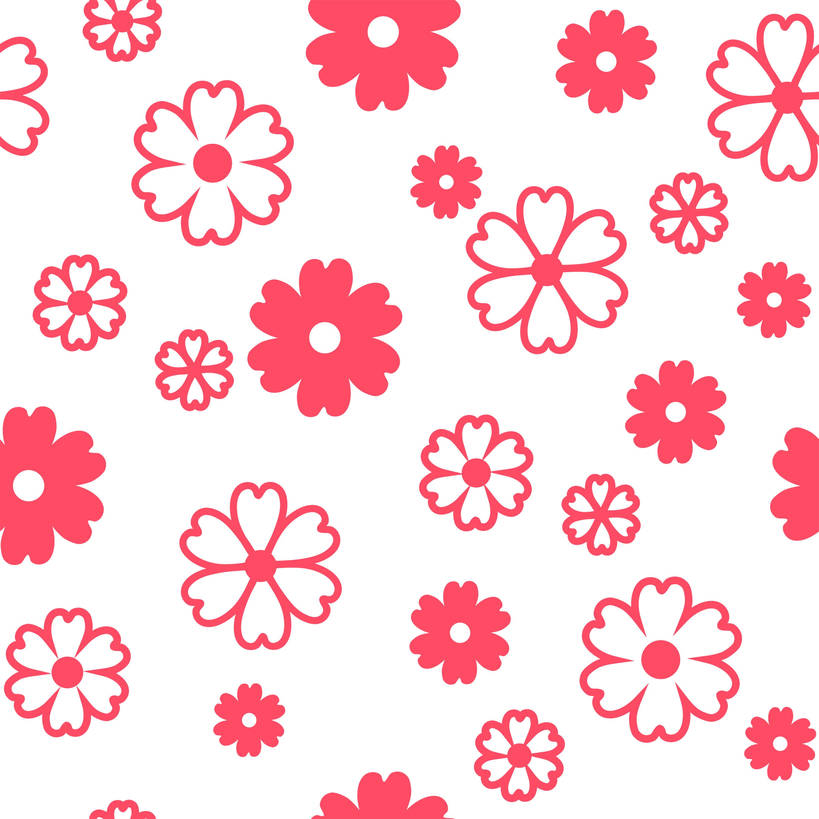 Floral Repeating Daisy PNG, Seamless Pink Daisy File, Valentine Pattern ...