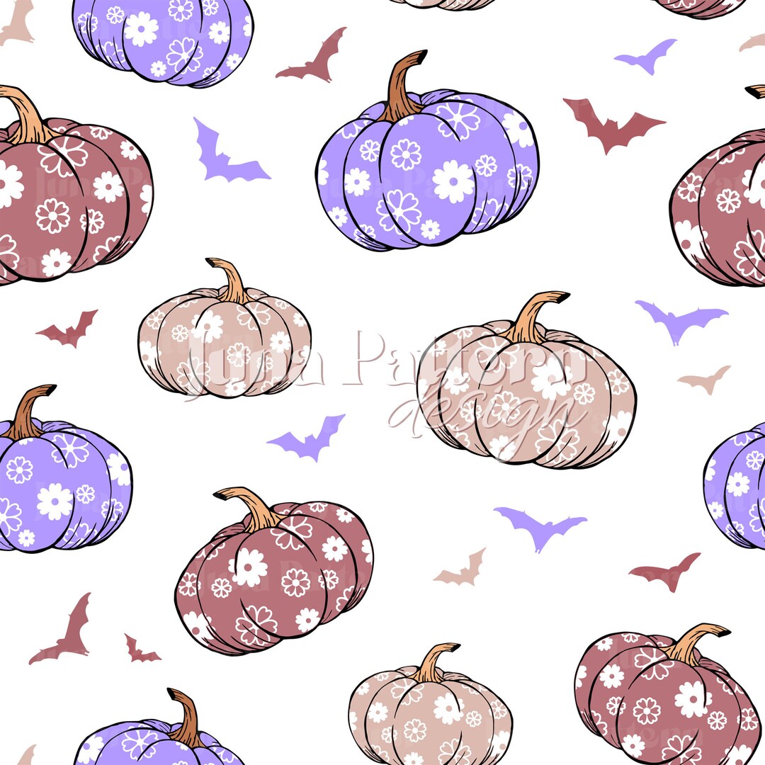 Cute Pumpkins, Halloween Surface Design, Repeating Pattern Png - Etsy