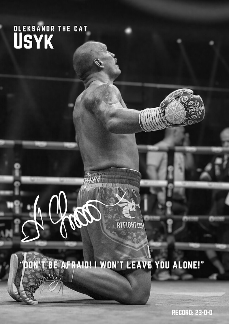 Oleksandr Usyk Poster Includes Photos, Record and More, Personalized ...