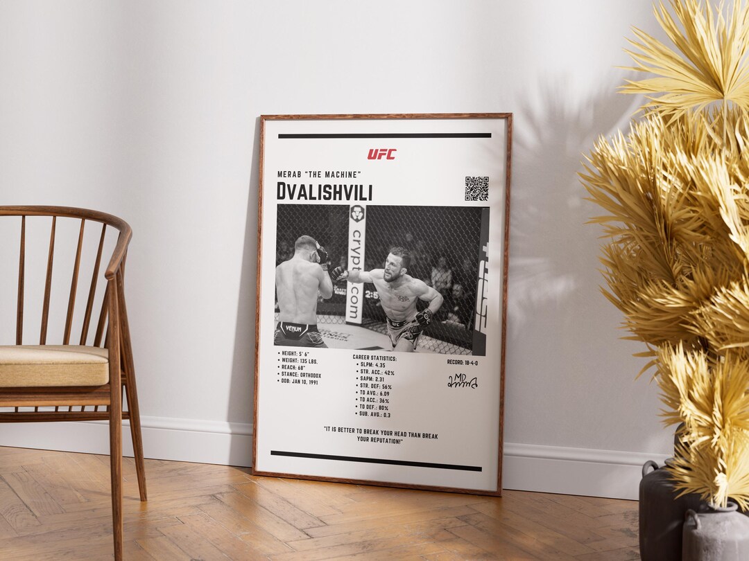 Merab Dvalishvili UFC Poster: Stats & Photos (digital Download) - Etsy