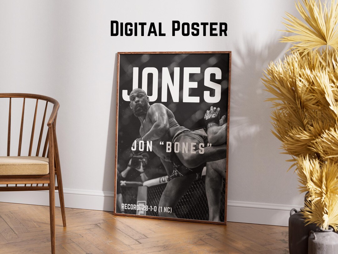 Jon Jones UFС Poster Includes Photos, Stats and More, Personalized Gift ...