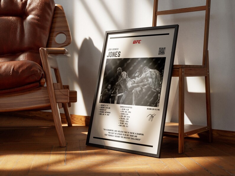 Jon Jones UFC Poster: Stats & Photos (digital Download) - Etsy