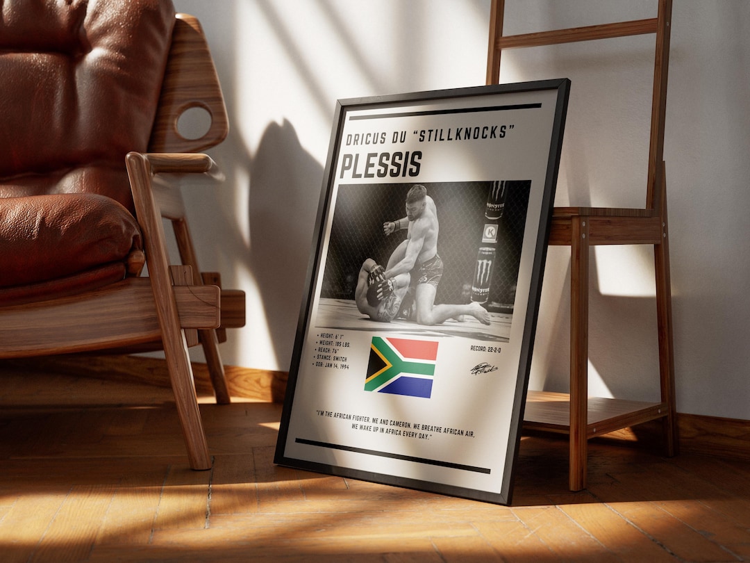 Dricus Du Plessis UFС Poster Includes Photo, Stats and Quote - Etsy