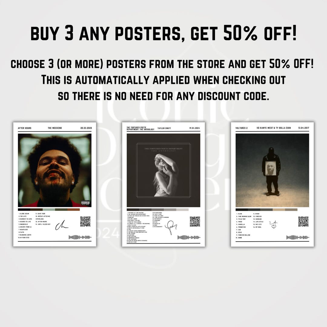 Choose Your Own Album Poster | Custom Album Poster White Digital Poster ...