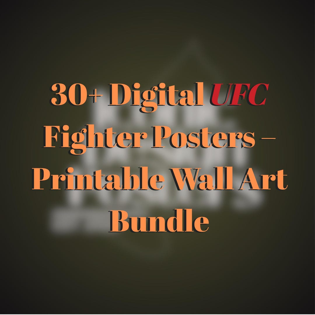 UFC Fighter Posters: Digital Art Bundle (digital Download) - Etsy
