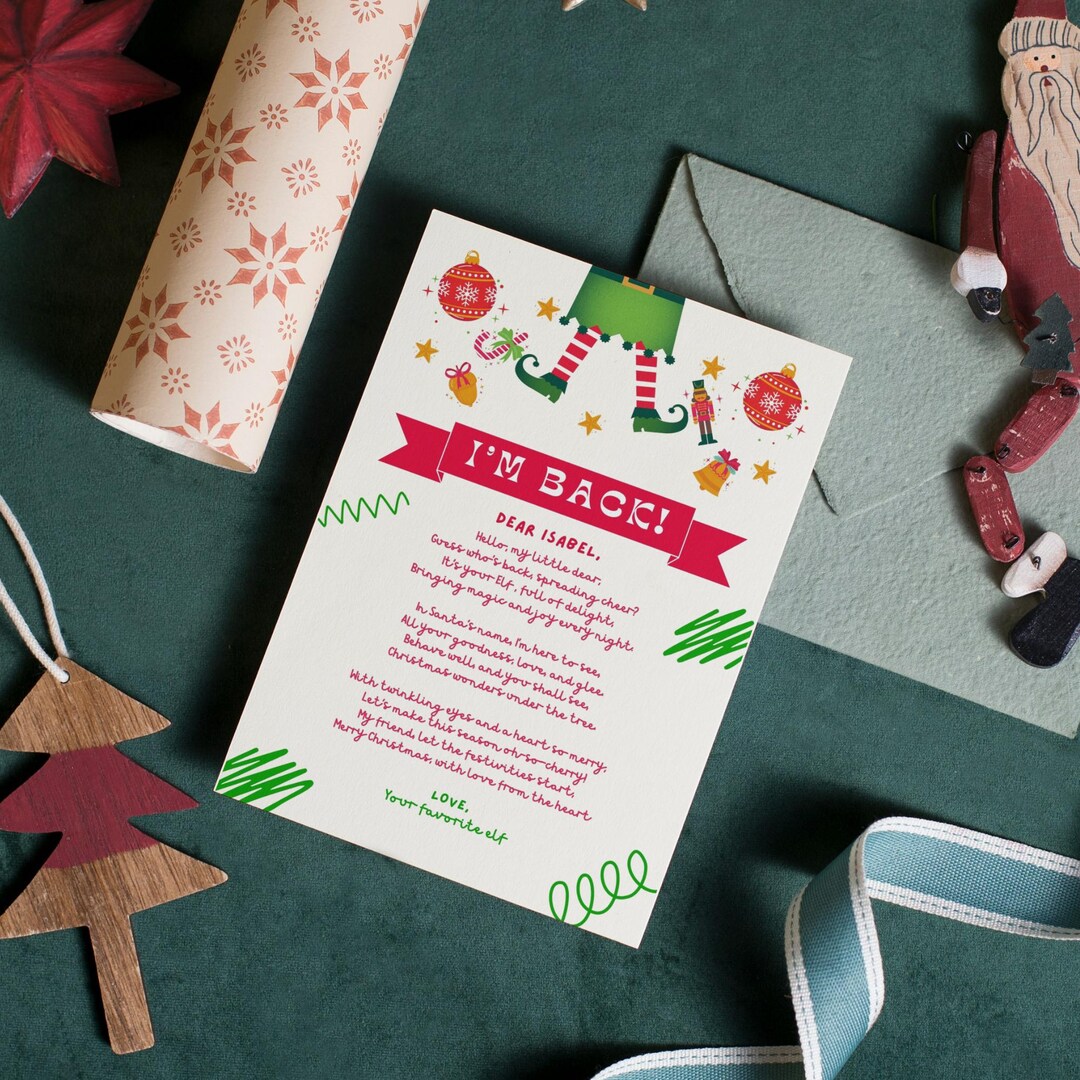 Elf Arrival Letter, Christmas Letter, Printable Christmas Elf Welcome ...