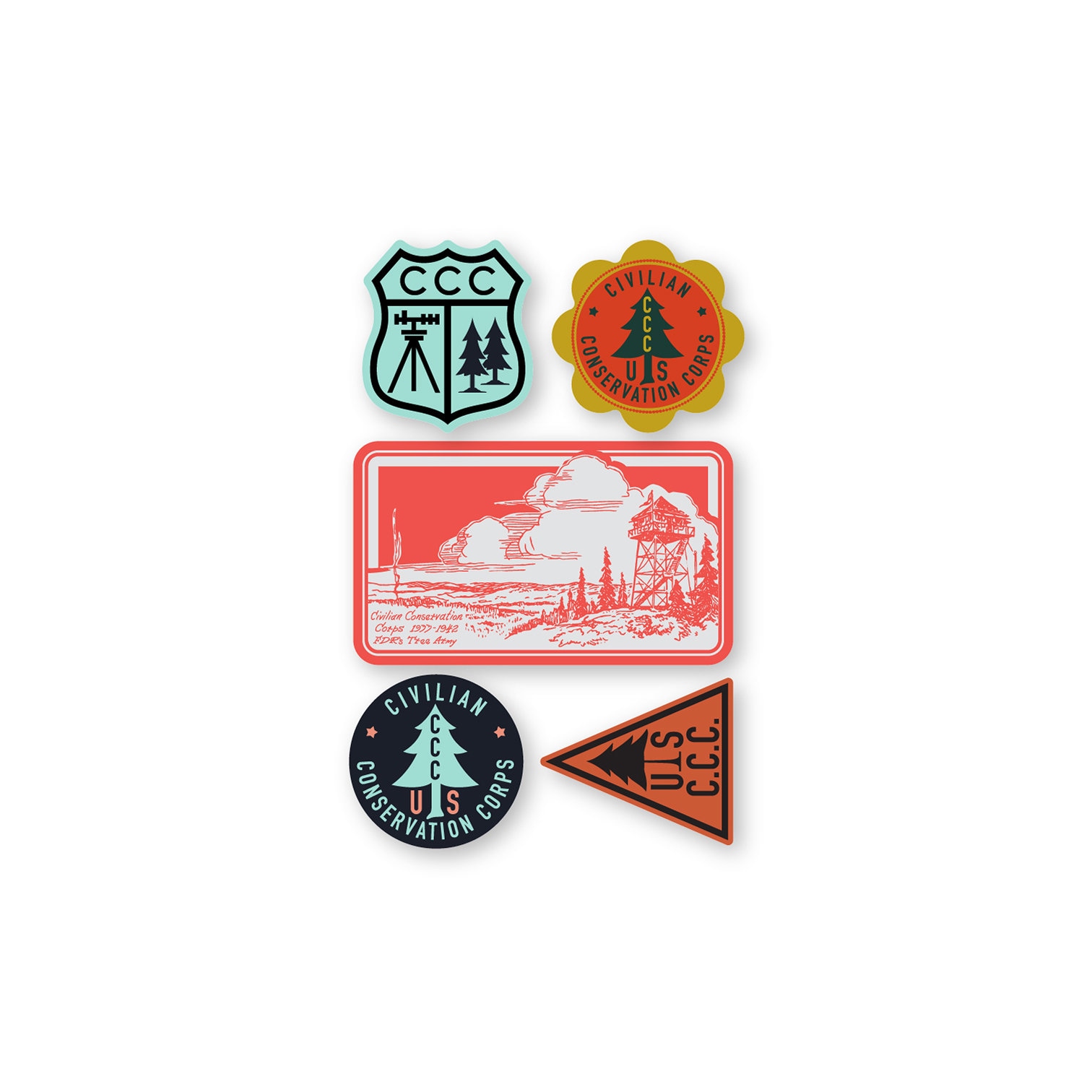Civilian Conservation Corps Sticker Sheet CCC - Etsy