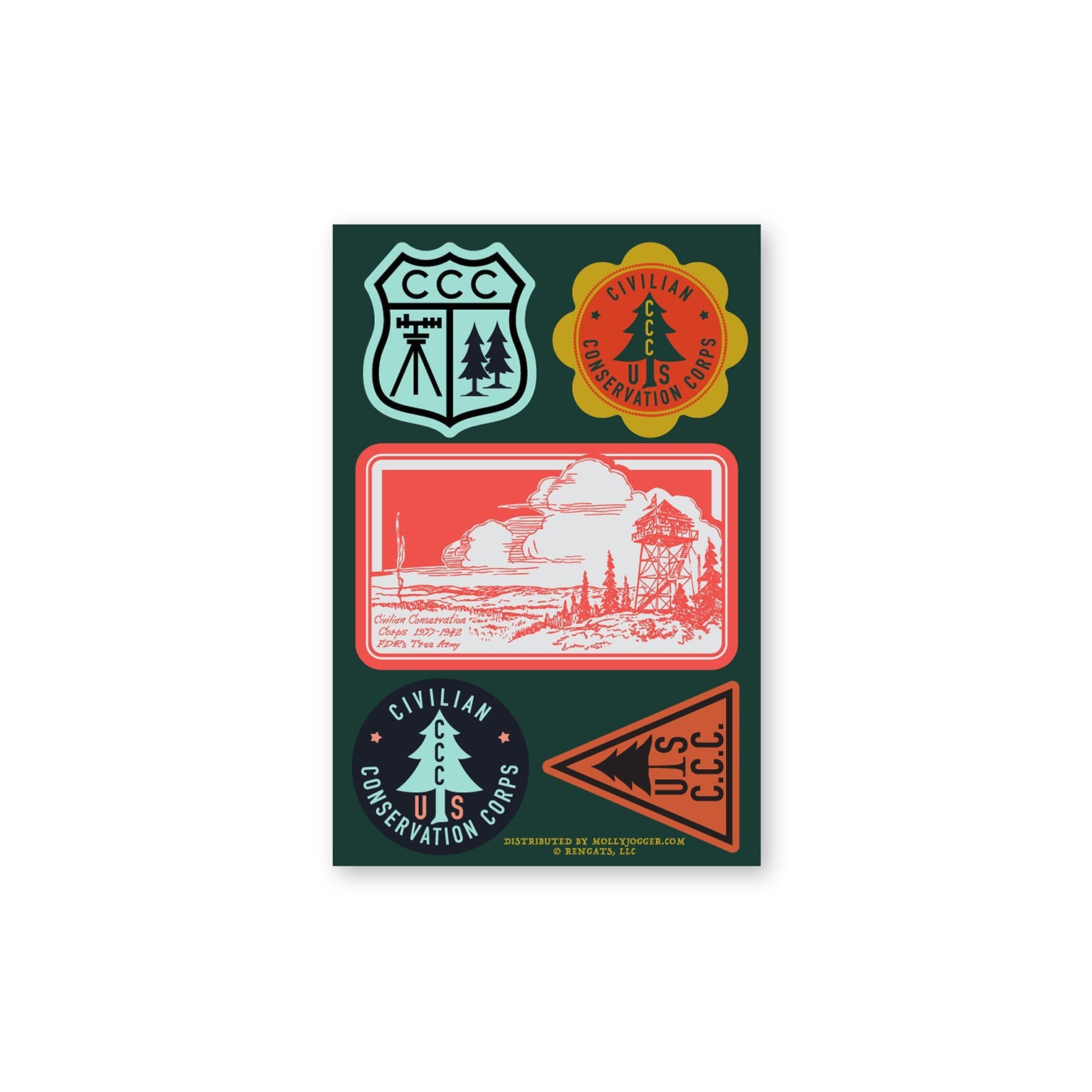 Civilian Conservation Corps Sticker Sheet CCC - Etsy