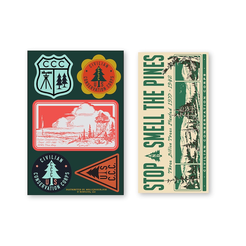 Civilian Conservation Corps Sticker Set + Bumper Sticker CCC - Etsy