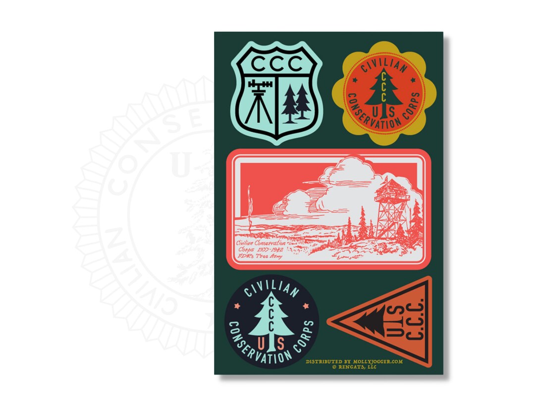 Civilian Conservation Corps Sticker Sheet CCC - Etsy