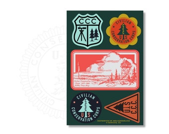 Civilian Conservation Corps Sticker Set Bumper Sticker CCC - Etsy