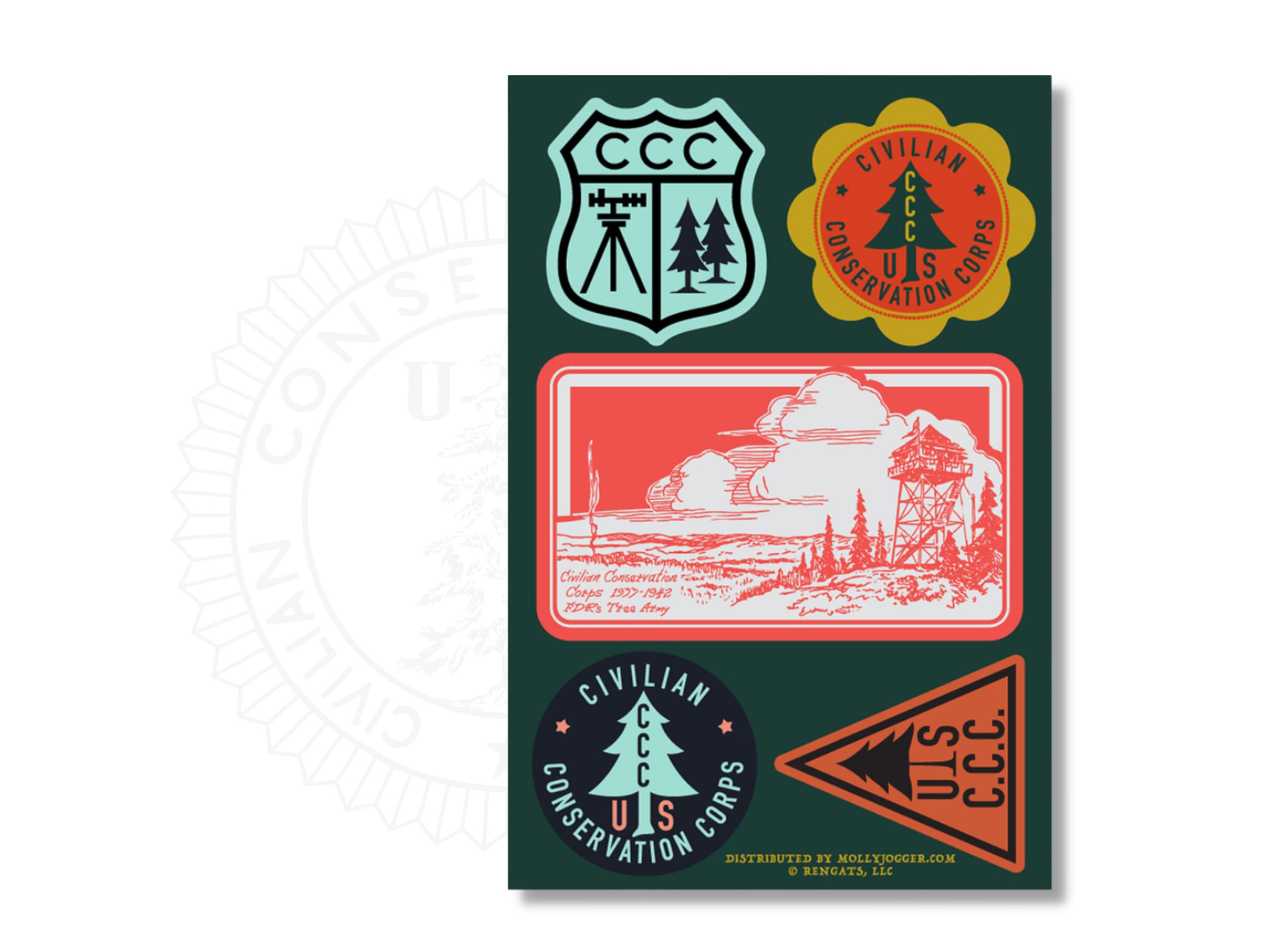 Civilian Conservation Corps Sticker Sheet CCC - Etsy