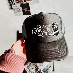 Classy Cowgirl Club Trucker Hat, Western Trucker Hat, Cowgirl Trucker Hat, Trendy Trucker Hat ...