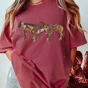 Horsin Around Comfort Colors Shirt, Western Graphic Tee, Cowgirl Tshirt ...